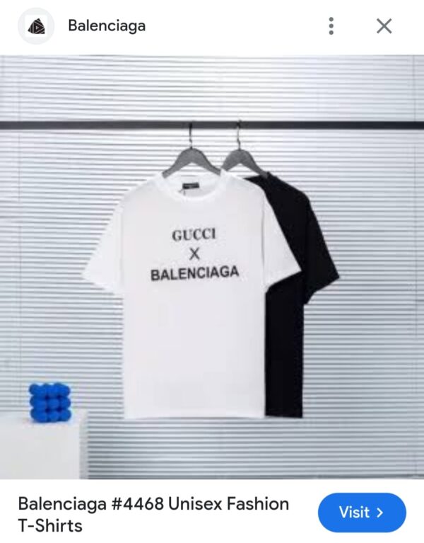 FIRST COPY GUCCI × BALENCIAGA PREMIUM COTTON T SHIRTS